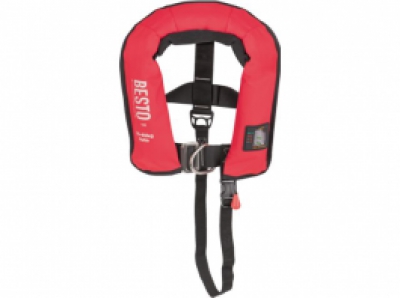 Besto Inflatable Life Jacket PRO AUTO RED with HARNESS 15-40Kg+ JUNIOR